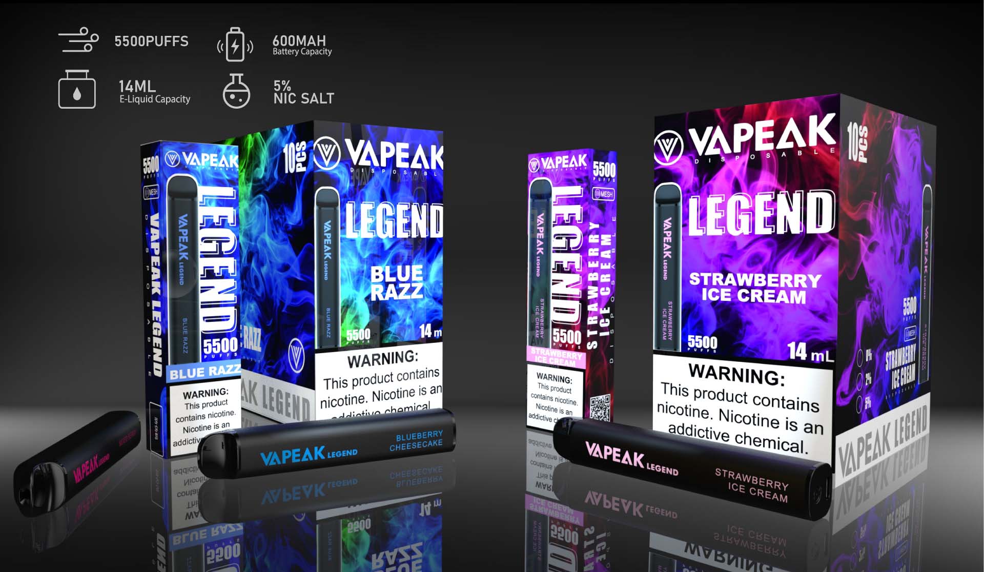 VAPEAK LEGEND - Buy vape, vapes, disposable vapes Product on VAPEAK